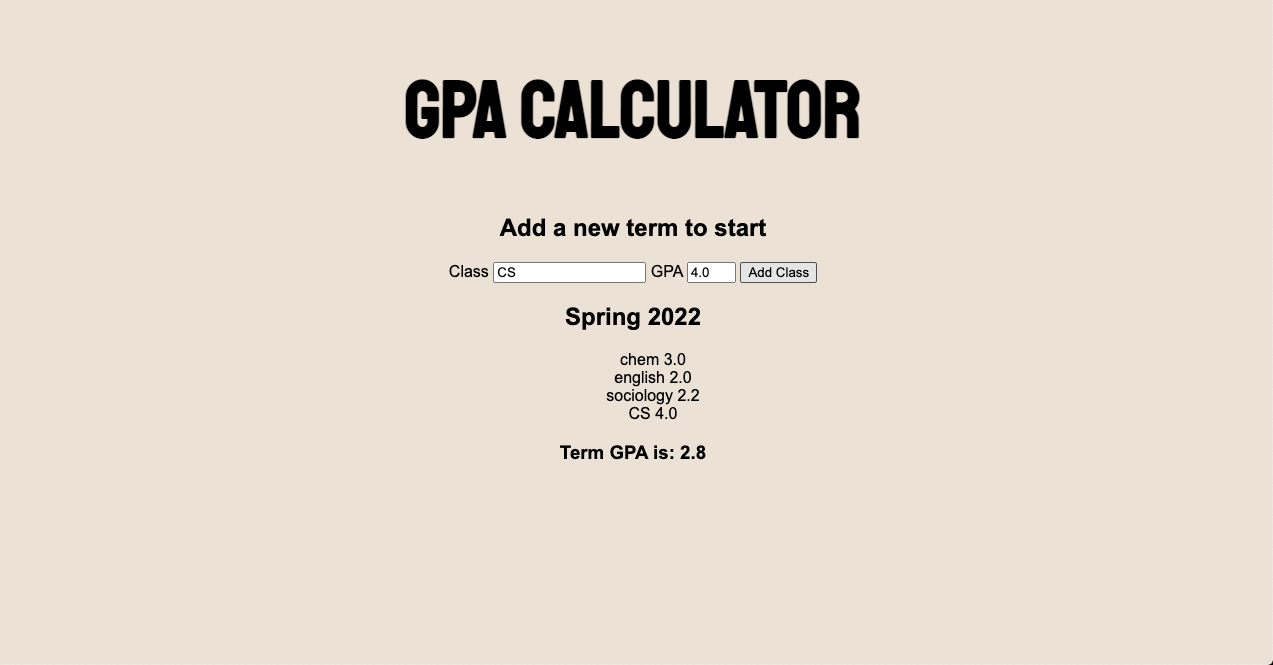 GitHub - chelseabee/gpaCalc: Simple GPA calculator
