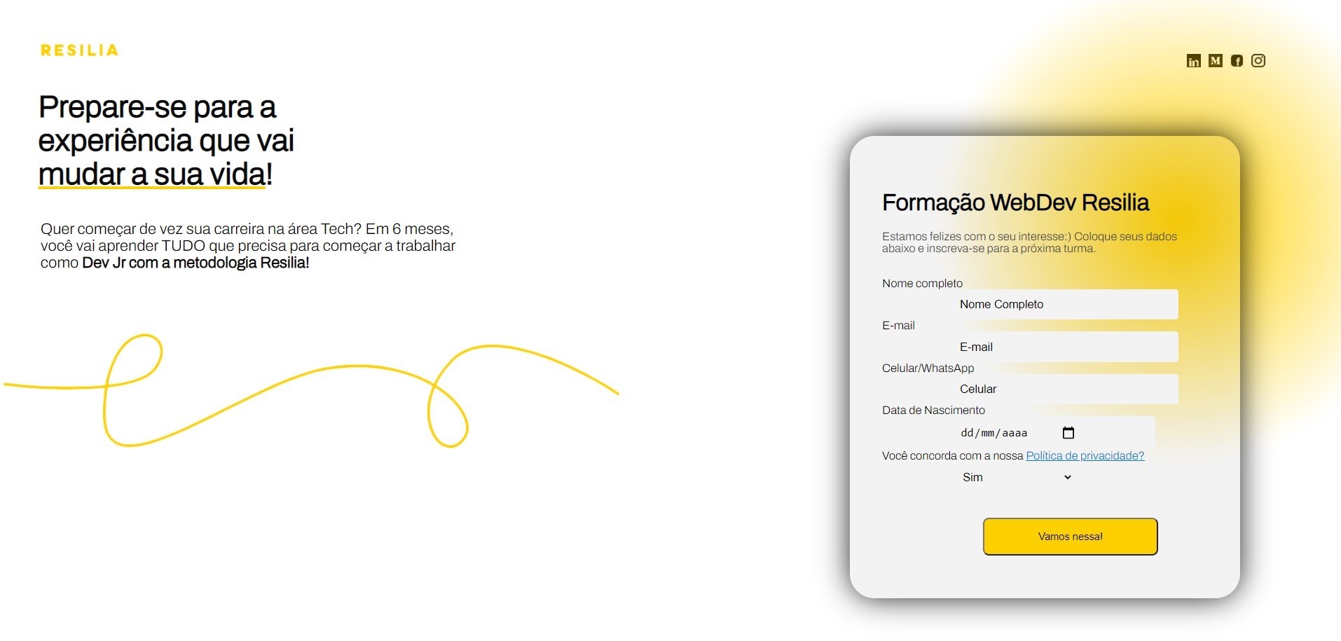 GitHub - luanyoliveira16/formulario-resilia: Projeto em que refiz o formulário da Resilia ...