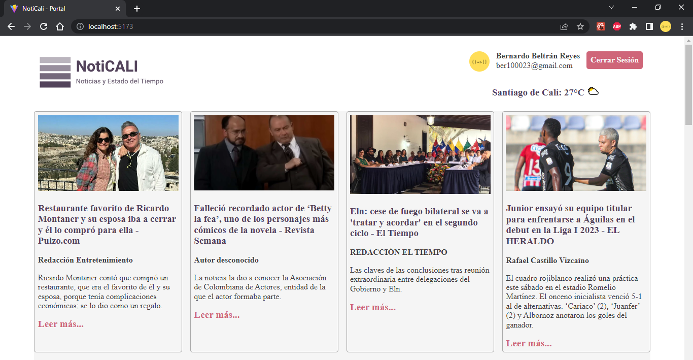 GitHub - BernardoBeltran/react-newsandweatherportal: Portal de noticias y estado del clima ...