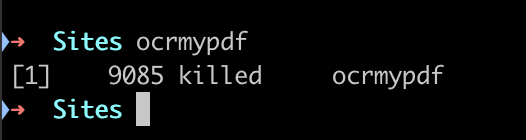 "killed" issue, can not run ocrmypdf · Issue #871 · ocrmypdf/OCRmyPDF · GitHub
