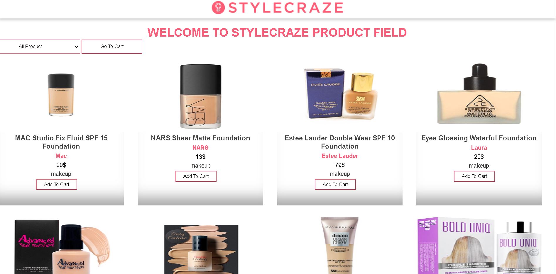 GitHub - Suprajna/Stylecraze-clone