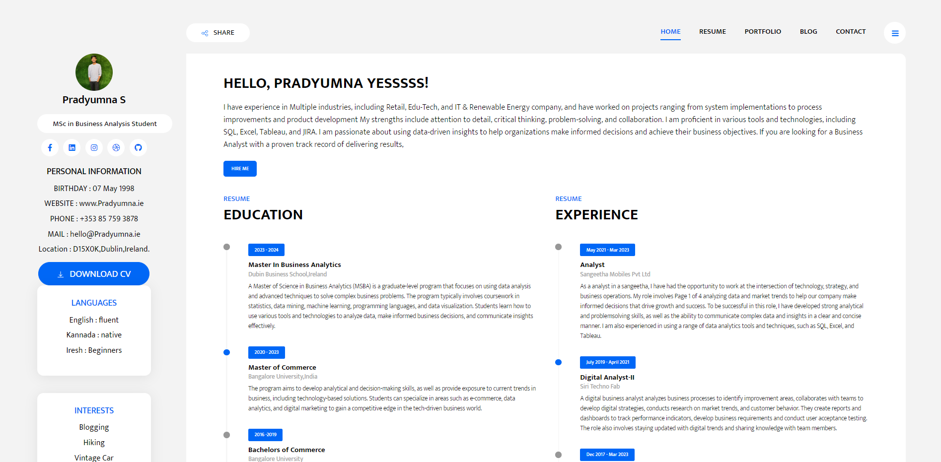 GitHub - Pradyumna-yes/Business-Analyst-Portfolio-Website: A portfolio is a collection of ...