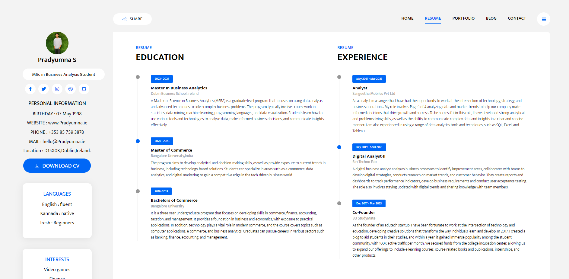 GitHub - Pradyumna-yes/Business-Analyst-Portfolio-Website: A portfolio is a collection of ...
