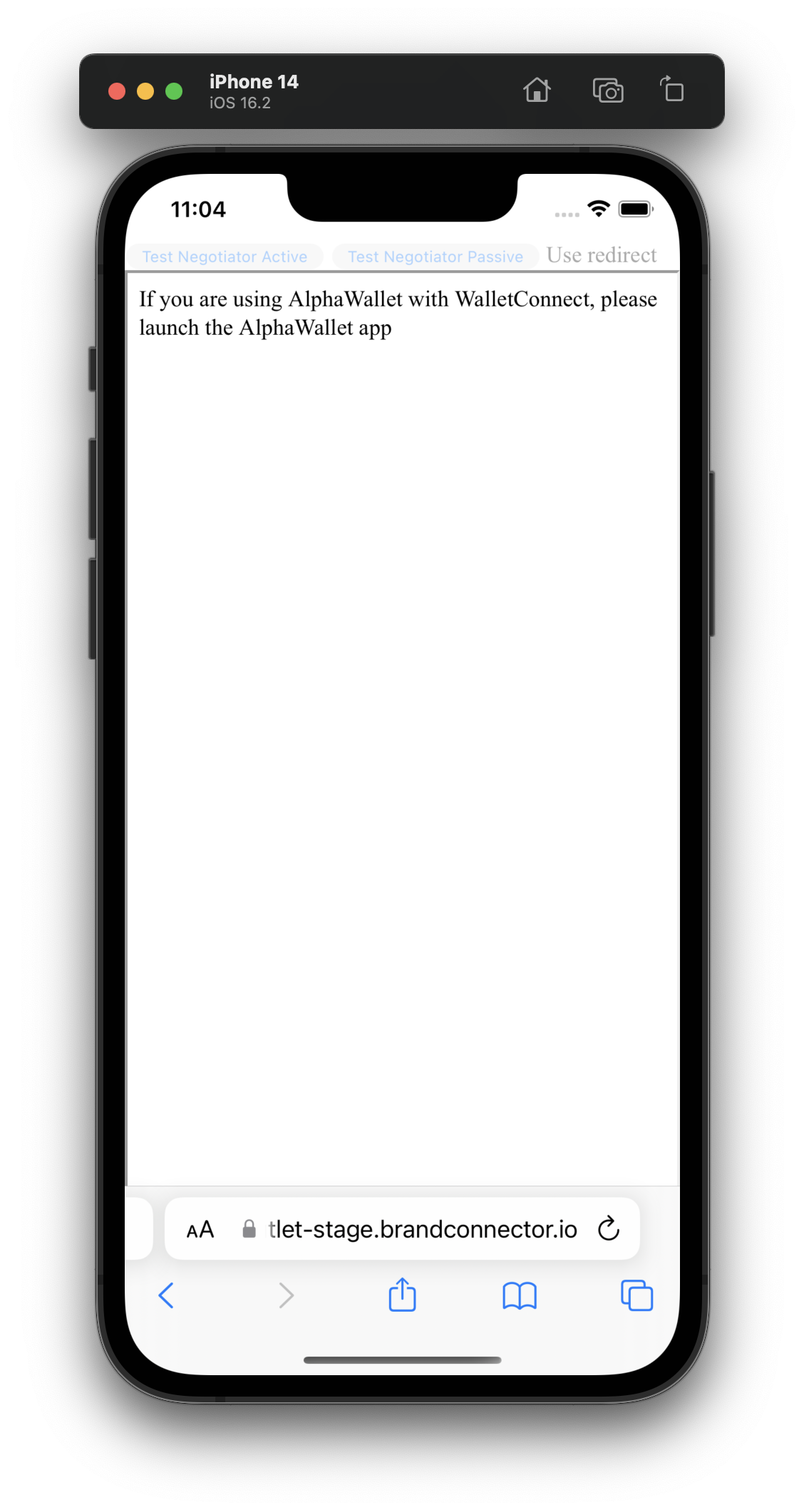 iOS - Error showed on Alpha Wallet after connecting to Bogota Passive using WC v2 · Issue #6341 ...