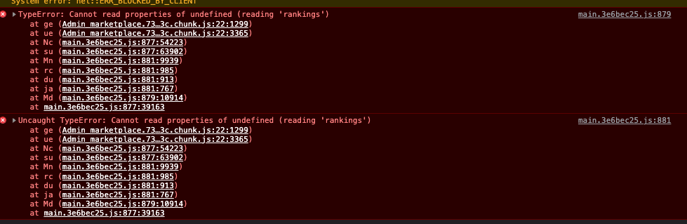 After updating the strapi version, the marketplace page opens with an error. · Issue #16261 ...