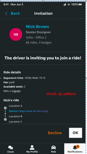 [Notifications tab] 'Invitation' notification comes blank or ...