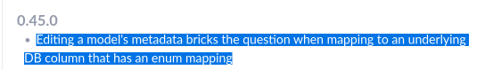 Filtering by specific enum value on question based on model broken ...
