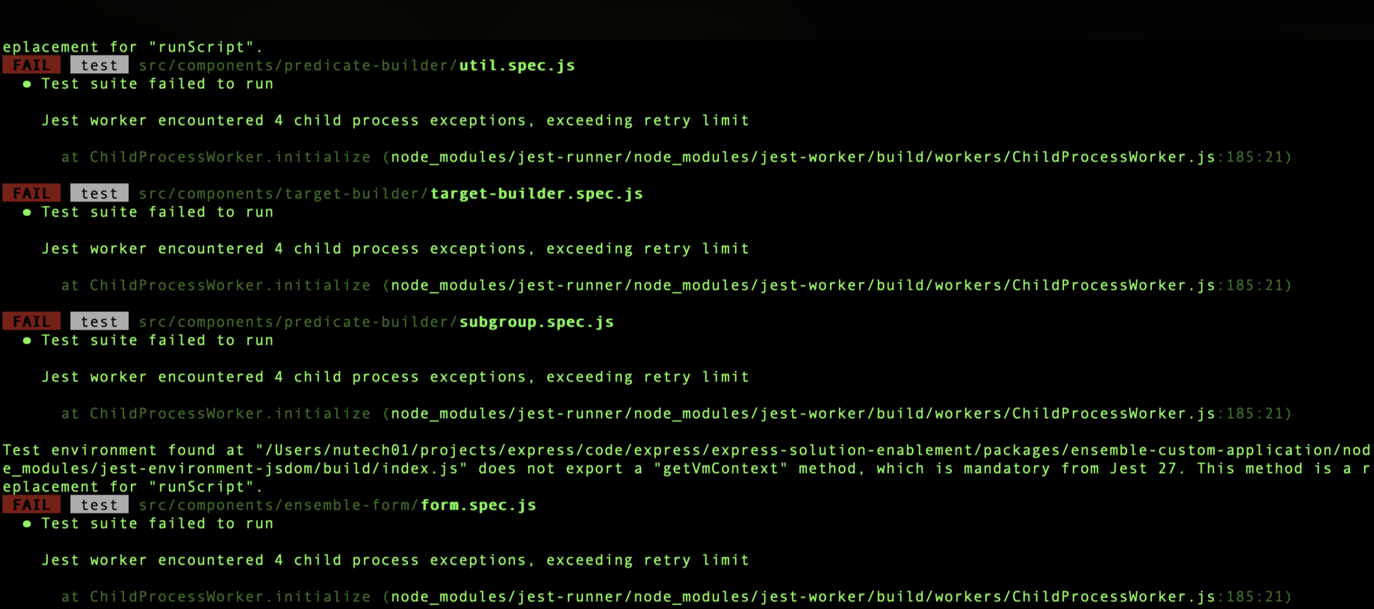 Issues with building ensemble-custom-application after Node.js and CT packages upgrade · Issue ...
