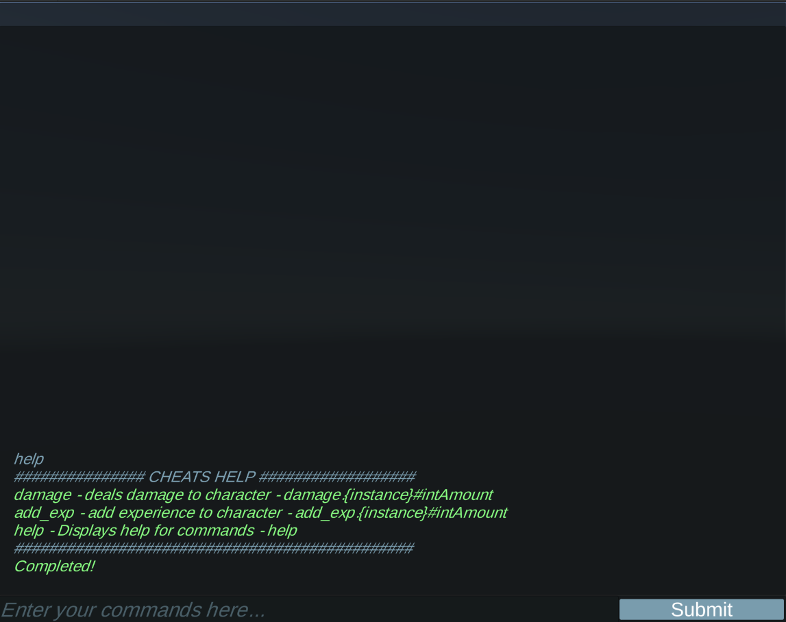 GitHub - xbjavier/UnityCheatConsole: Cheat Console (Small Personal Project)