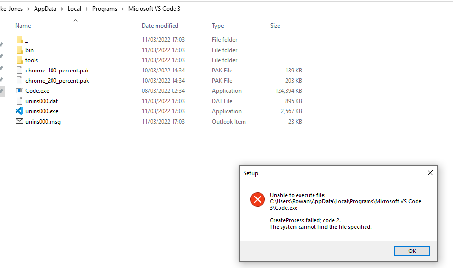 Updating causes Vscode Error code 183 · Issue #144872 · microsoft ...