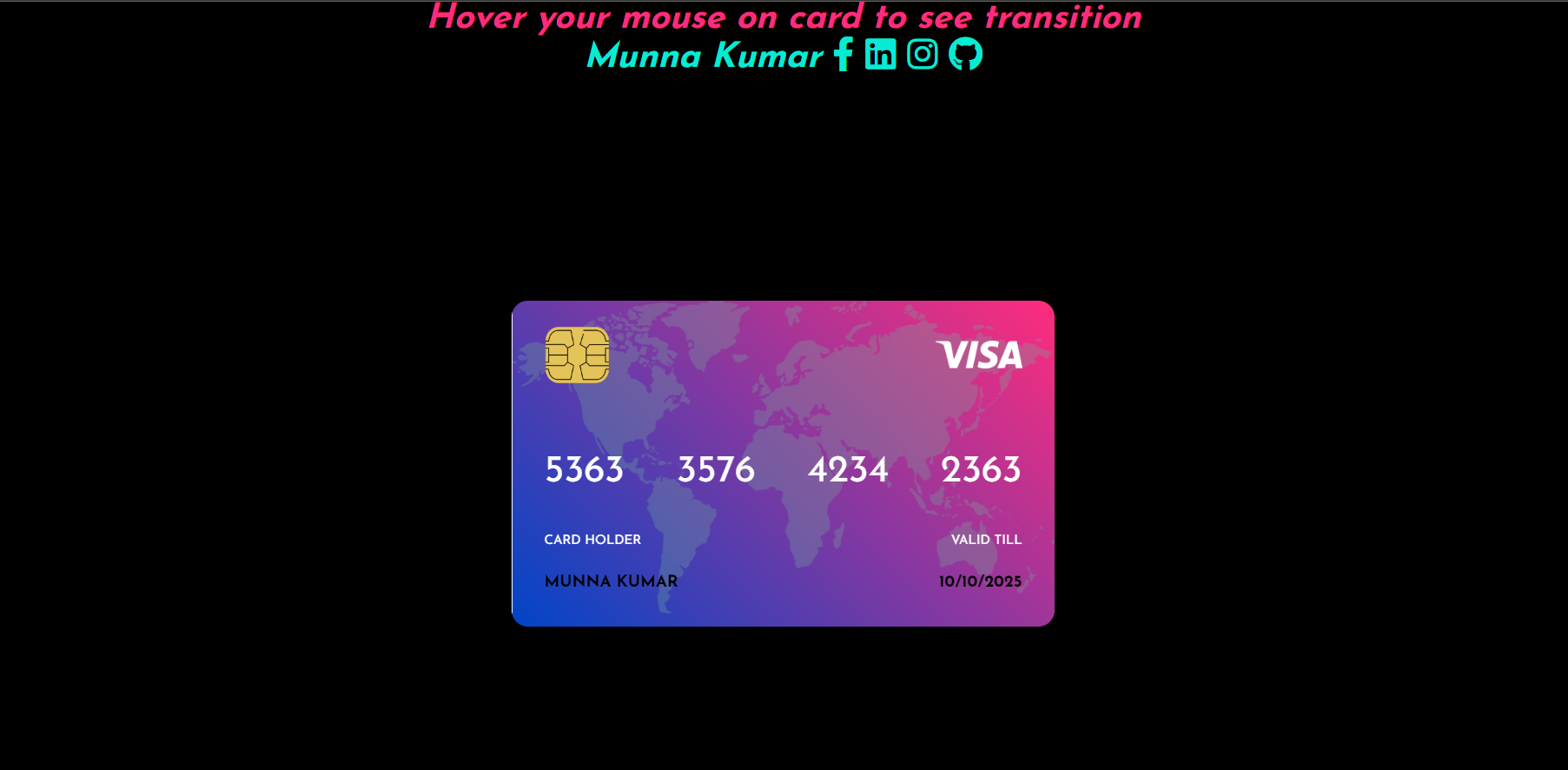 GitHub - MunnaKumar27/Virtual-Card-Design: Virtual Card Design is build ...