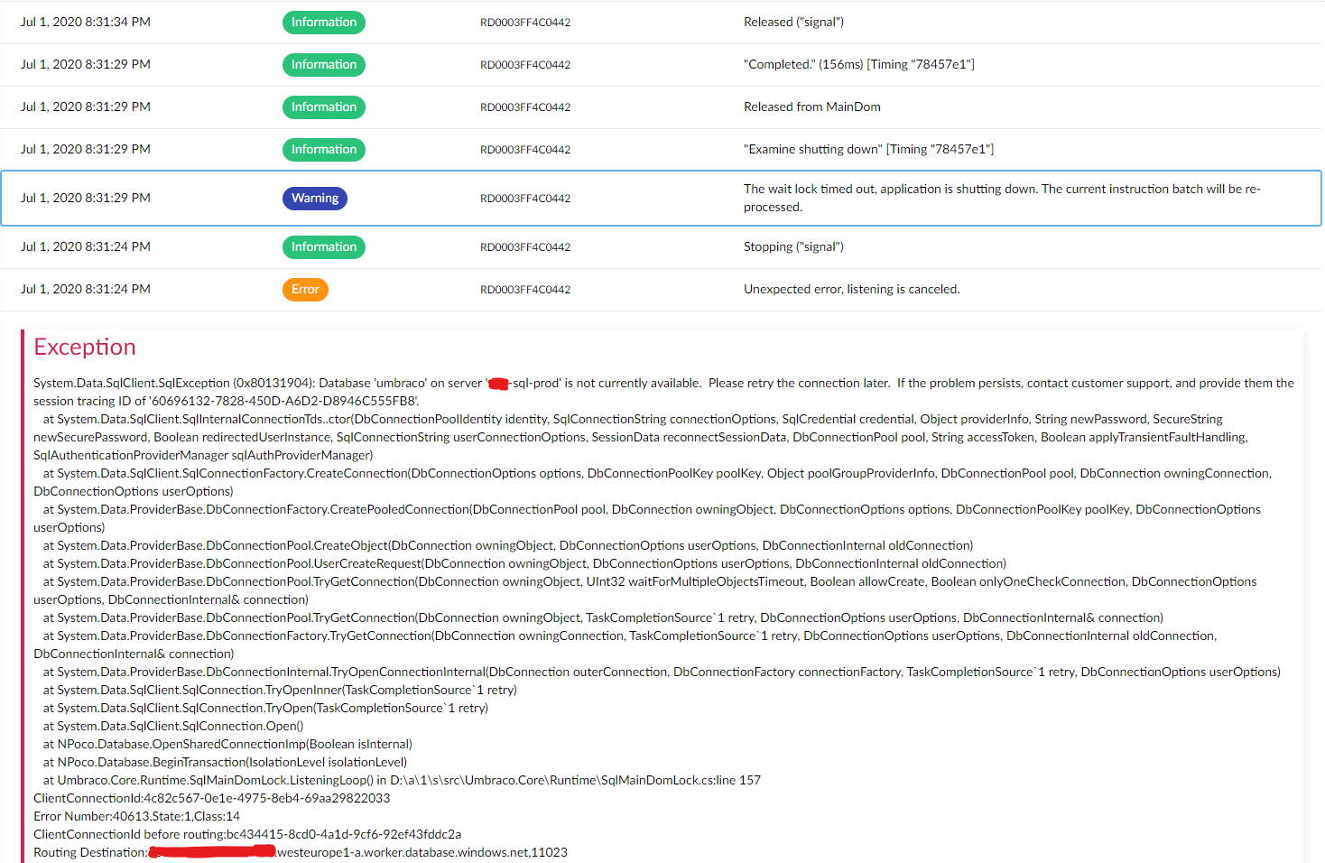 8.6.1 - Azure Web App - Indexes disappear completely · Issue #8215 · umbraco/Umbraco-CMS · GitHub