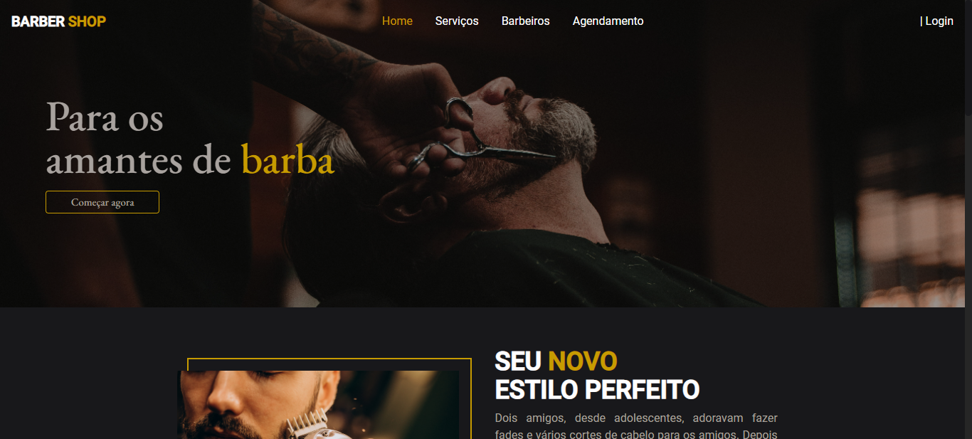 GitHub - xrossinifonseca/Barber-shop-agendamento: Frontend para uma barbearia que possibilita o ...