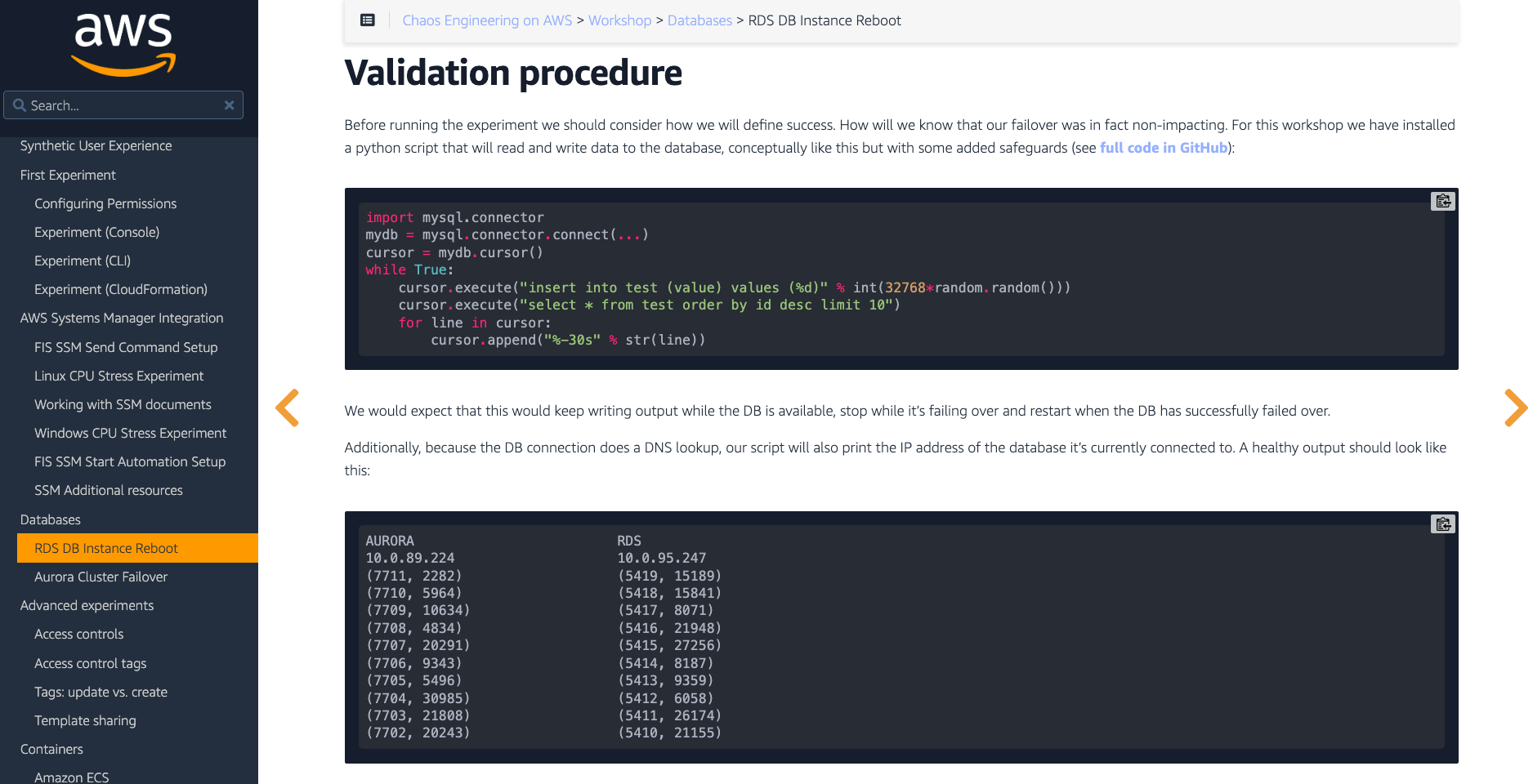 UI changes reported by Natalie White · Issue #392 · aws-samples/aws-fault-injection-simulator ...