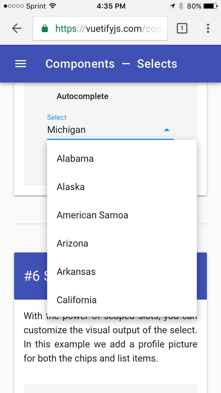 v-select autocomplete causes iPhone to freeze · Issue #1431 · vuetifyjs ...