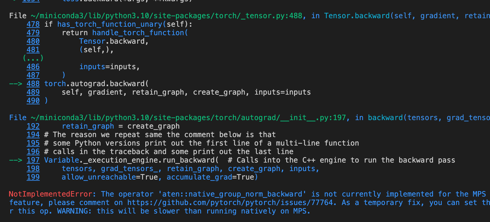 NotImplementedError: The operator aten::native_group_norm_backward · Issue #84697 · pytorch ...