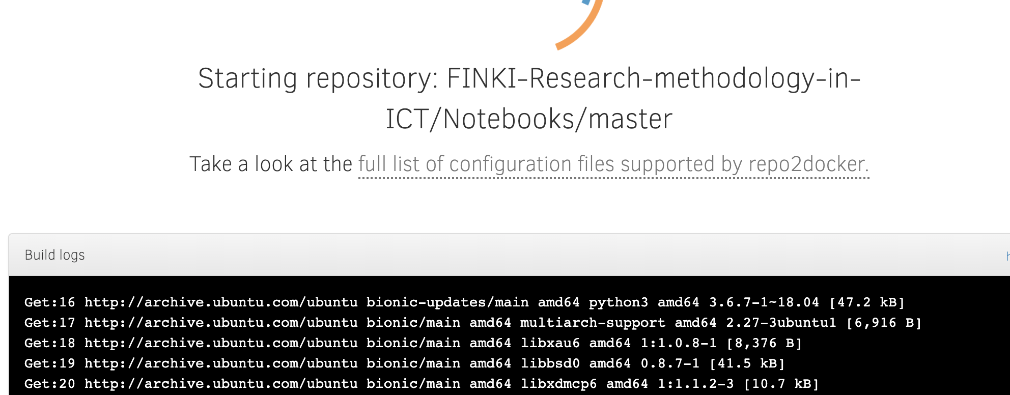 Binder not lauching · Issue #2 · FINKI-Research-methodology-in-ICT/notebooks19 · GitHub