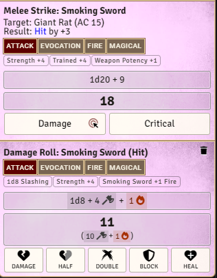 "Remove attack info from damage roll" not currently working. · Issue #261 · Dorako/pf2e-dorako ...