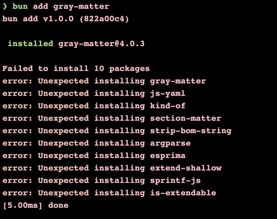 bun add · Issue #4908 · oven-sh/bun · GitHub