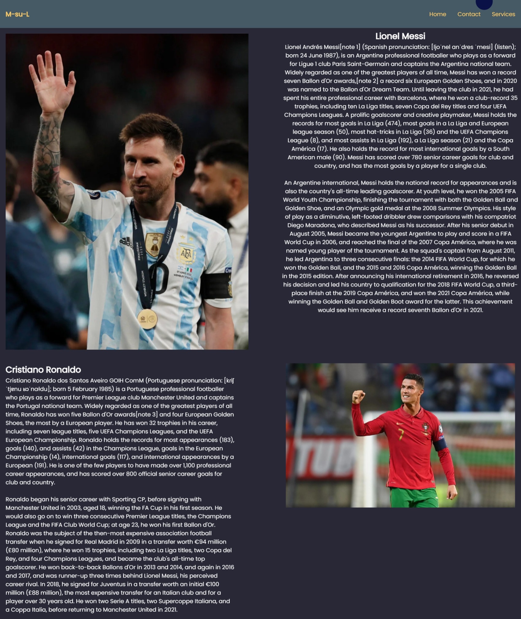 GitHub - amshuDhungel/Blog-: Two of the best players in the world. Lionel Messi and Cristiano ...
