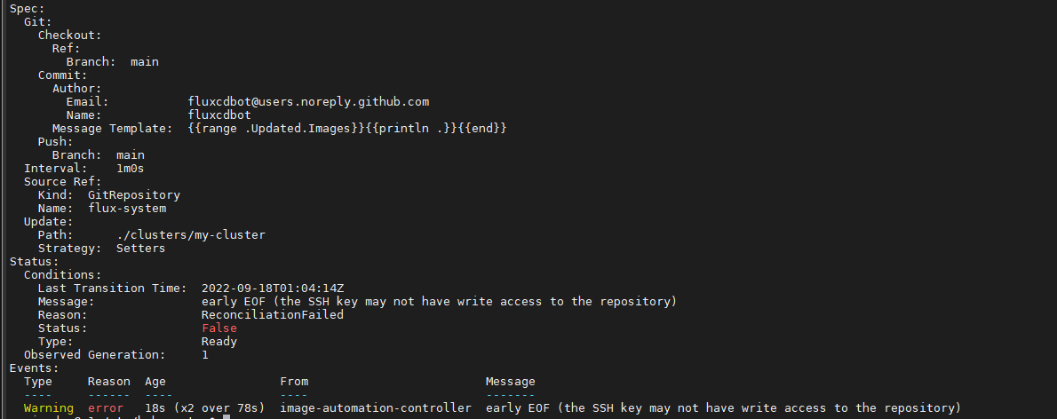 How can we debug 403 error on imageupdateautomation resource · fluxcd ...