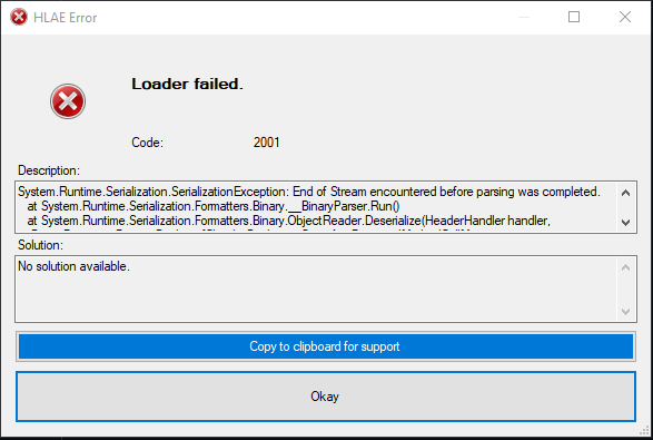 HLAE Loader Failed | Code: 2001 · Issue #740 · advancedfx/advancedfx · GitHub