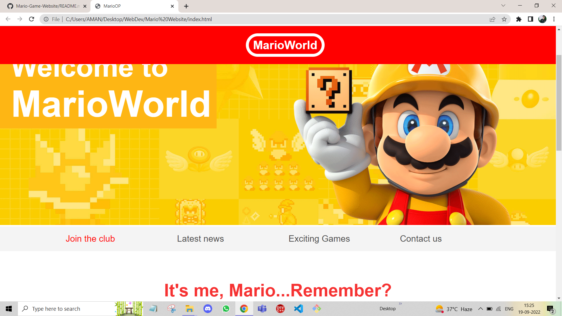 GitHub - amangupta1308/Mario-Game-Website: It's a fun Mario Game ...