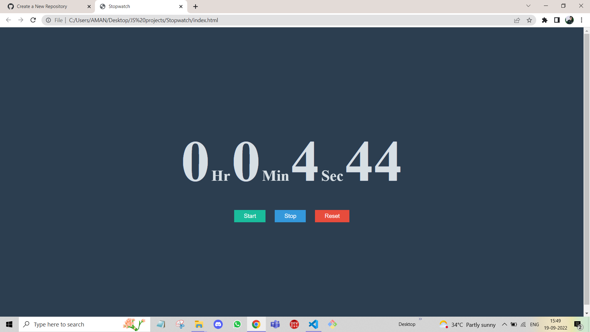 Github Amangupta1308stopwatch Its A Cool Stopwatch Whenever Have To Do Athletics Just Use