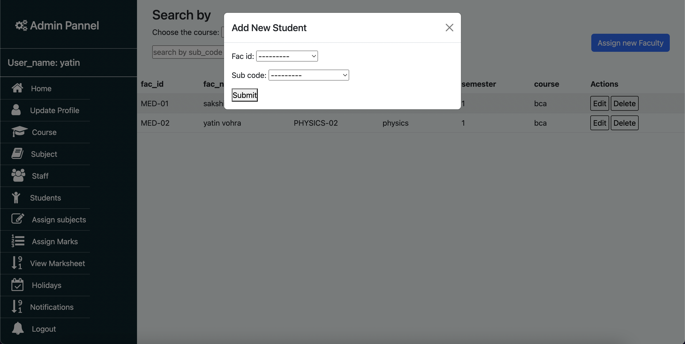 GitHub - vohraaYatinn/django_college_management_project