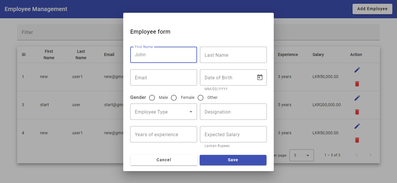 GitHub - IjaasMohamed/Employee-Management-Application: Angular 15 CRUD operation using Angular ...