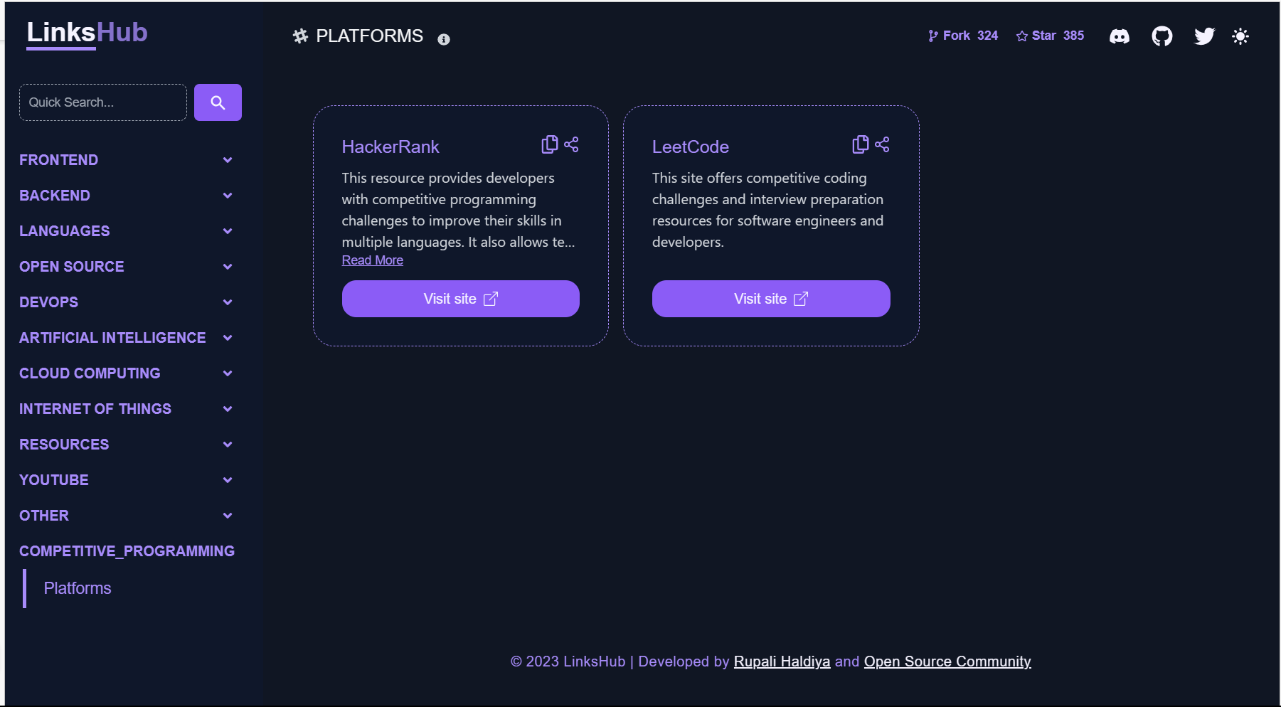 [Add] Add gfg & coding Ninja to the CP · Issue #1547 · rupali-codes/LinksHub · GitHub
