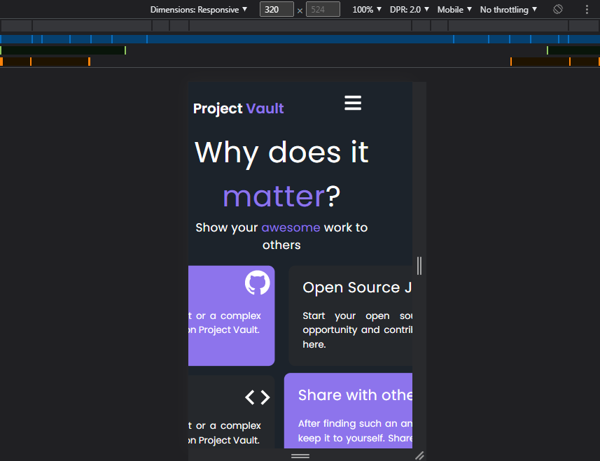 Feat: Making home page responsive · Issue #28 · DiplomaTechCommunity/Project-Vault · GitHub