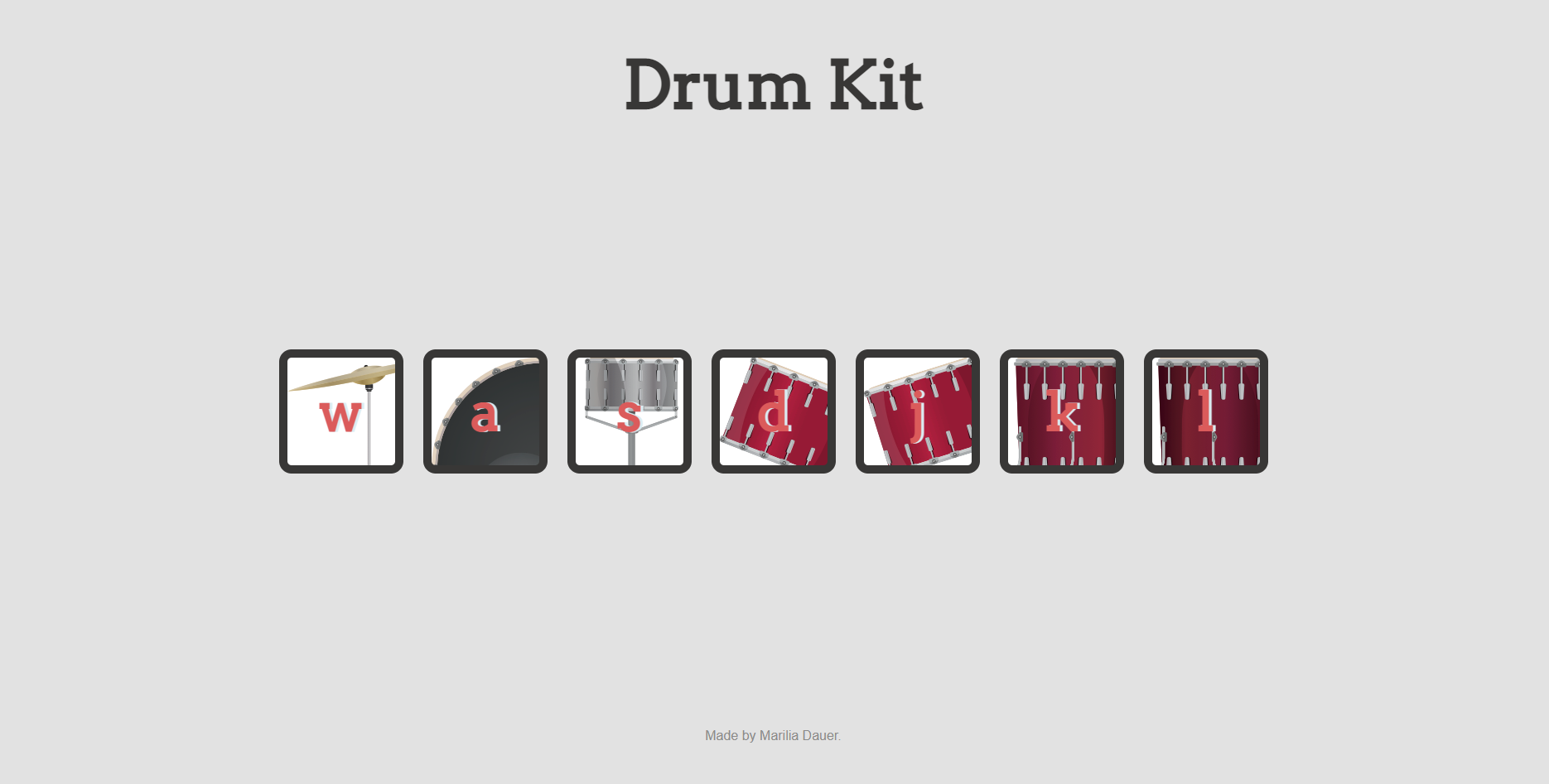 GitHub - medealila/drum-kit: A simple website where you can play a drum.