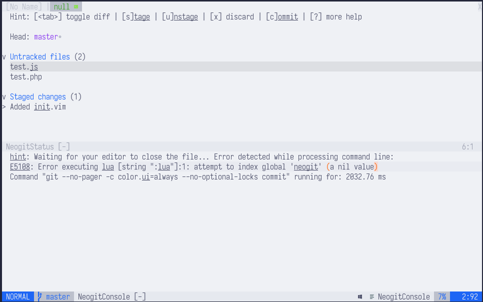 Neogit Fails To Run Any Command And Shows Error On Windows · Issue 424 · Neogitorgneogit · Github