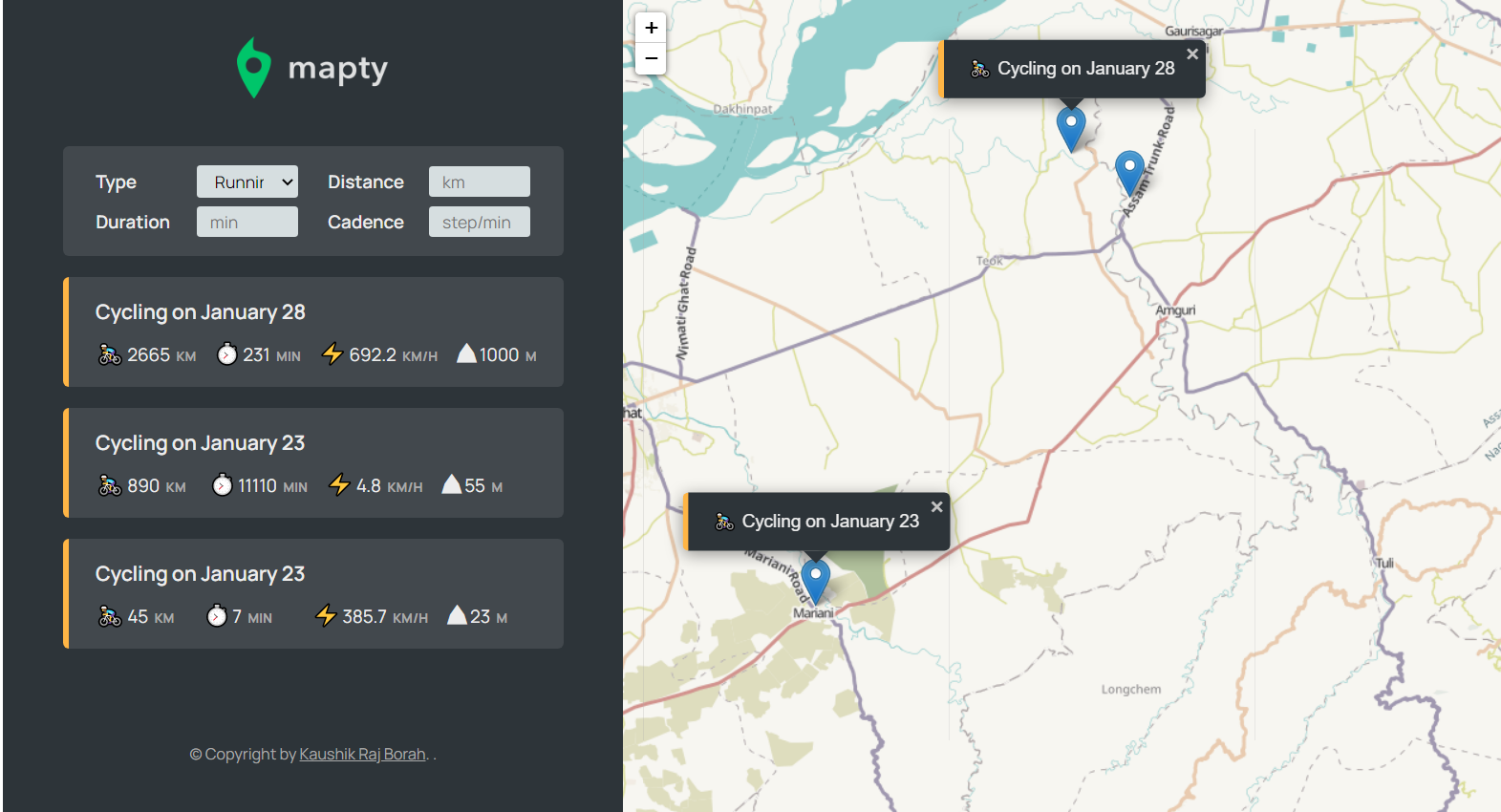 Github In Krusio Mapty App A Workout Tracking App