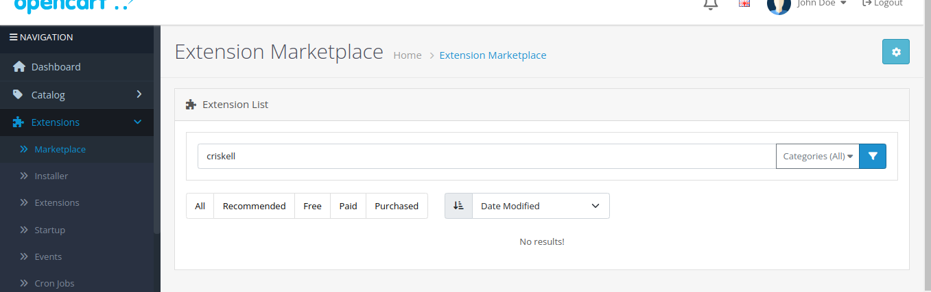 Bug Marketplace My Extension Does Not Appear In My Opencart Instance · Issue 12503 