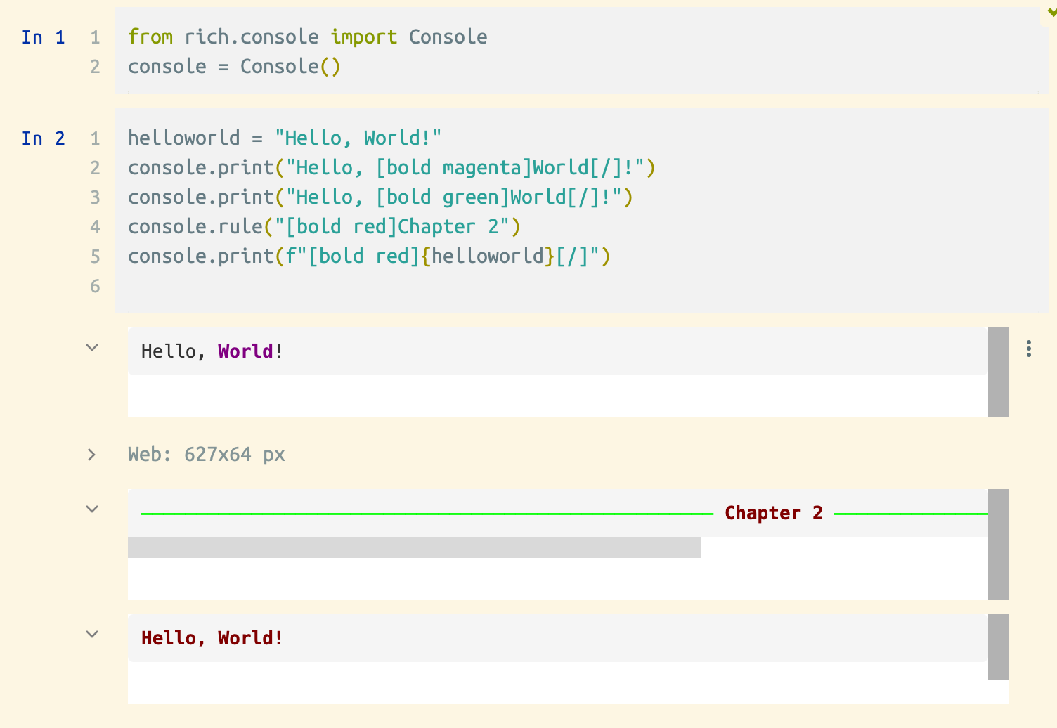 When vscode jupyter uses the rich package, the symbol appears on the ...