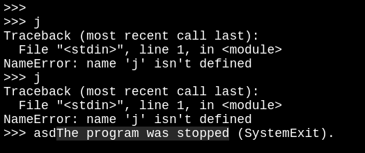 "The program was stopped" message should start with a newline · Issue #870 · pybricks/support ...