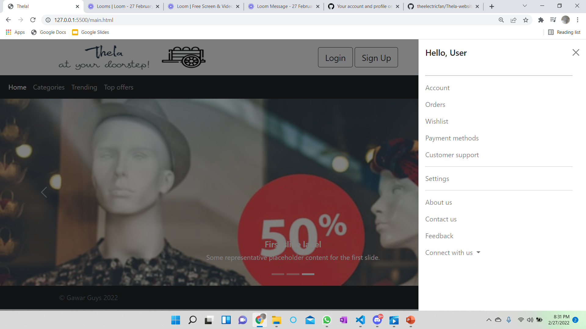 GitHub - theelectricfan/Thela-website: website for hackmol