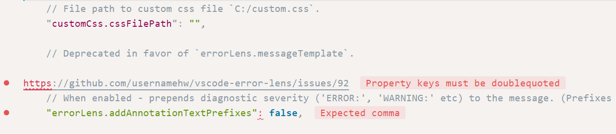 Default Settings Deprecation Warning With `n` Breaks The Json · Issue
