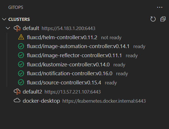 Add Cluster and Flux Controller deployment state icons · Issue #74 · weaveworks/vscode-gitops ...