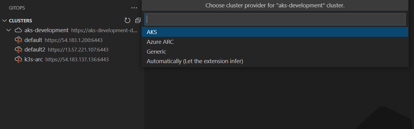 Set Cluster Provider Manually · Issue 155 · Weaveworks Vscode Gitops Tools · Github