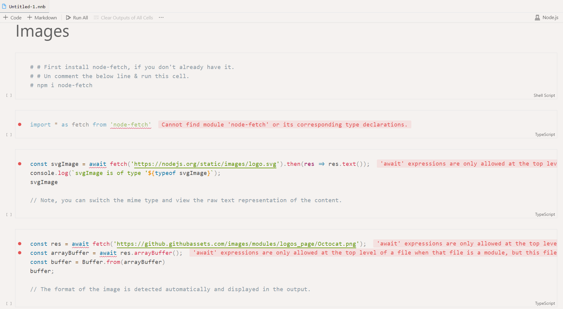 In Net Interactive Notebooks Errors Are Shown In Every Cell · Issue