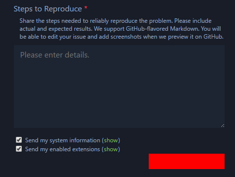 Issue reporter `Preview on GitHub` button became red · Issue #49409 · microsoft/vscode · GitHub