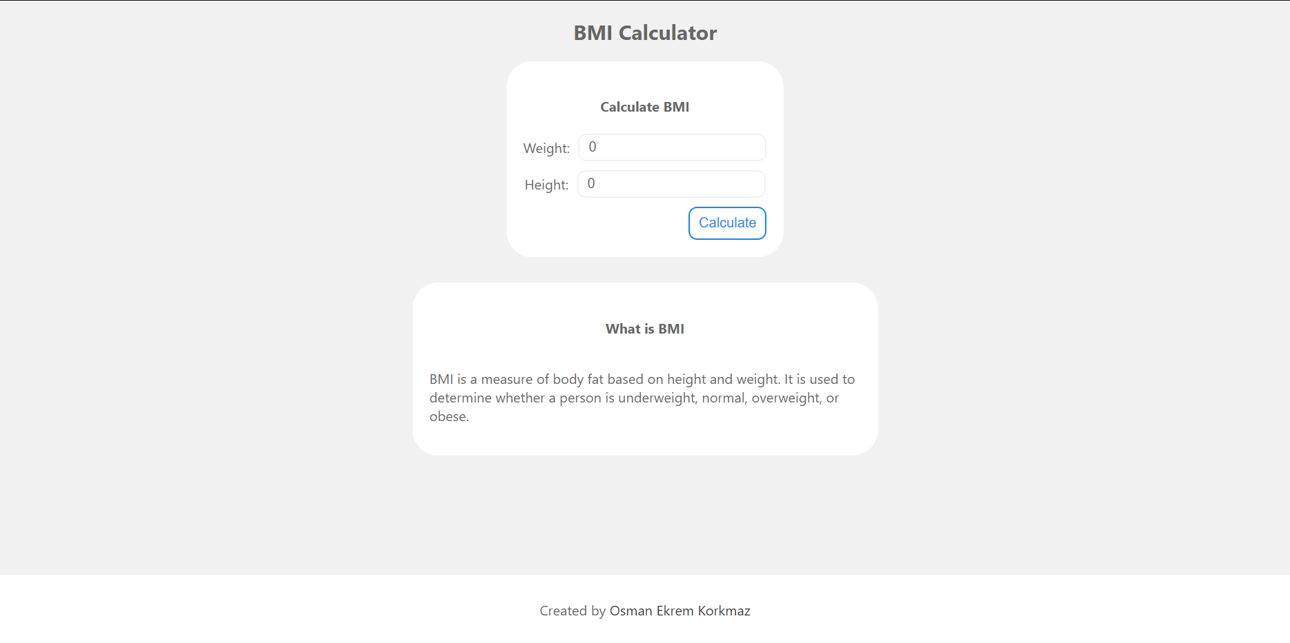 GitHub - osmanekrem/BMI-calculator-react