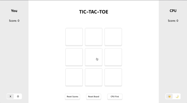 GitHub - JoeRupp/tic-tac-toe: Simple tic tac toe application built with vanilla JS/HTML/CSS.