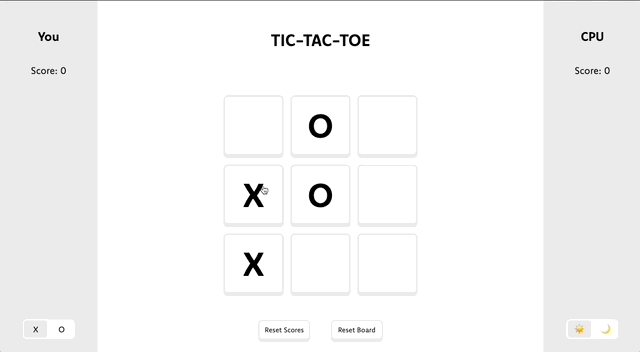 GitHub - JoeRupp/tic-tac-toe: Simple tic tac toe application built with vanilla JS/HTML/CSS.