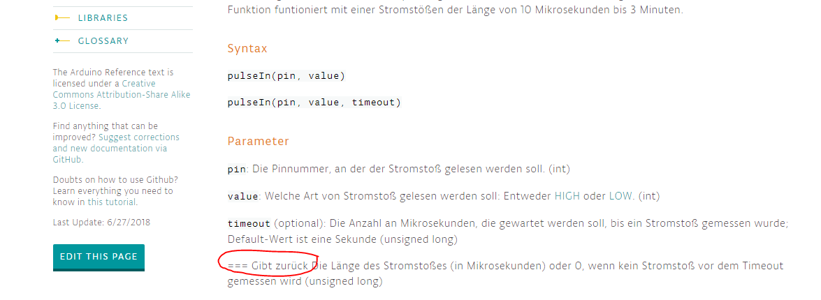 Pulsein Reference Pages Renders Return Section Wrong · Issue 24 · Arduinoreference De · Github 