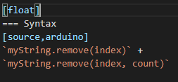 Wrong syntax in string remove. · Issue #293 · arduino/reference-de · GitHub