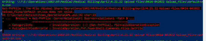 [BUG] Get-PnPFile cannot retrieve urls with parens · Issue #1751 · pnp/powershell · GitHub